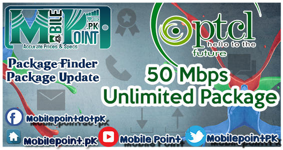 PTCL 50Mbps Unlimited Package : Mobilepoint.pk Package Finder